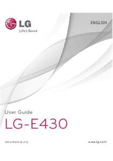 LG E 430 Printed Manual