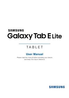 Samsung Galaxy Tab E Lite Printed Manual
